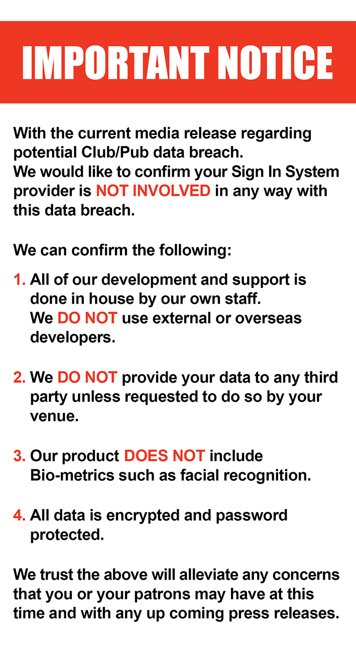 My Easts - Important Sign In Information